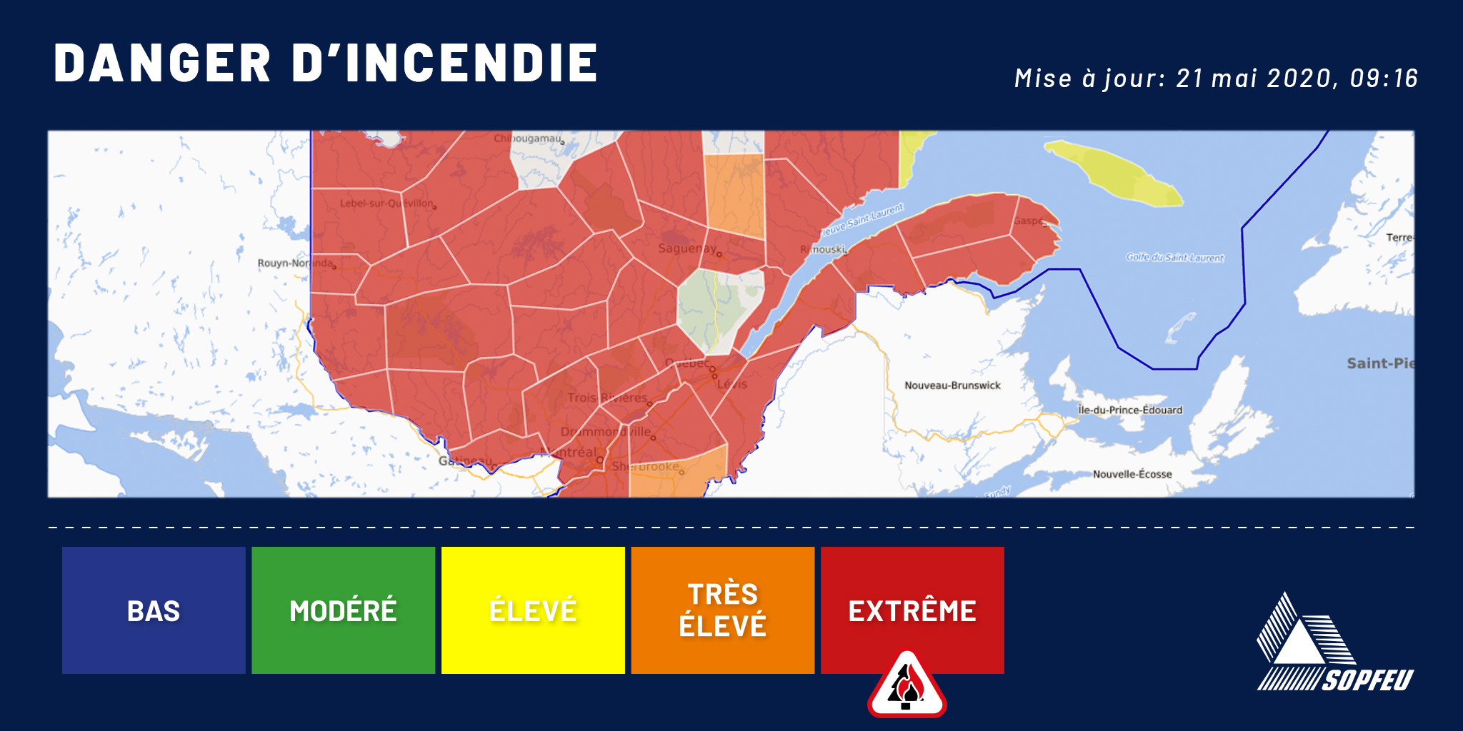 Danger d'incendie : le niveau passe de « très élevé » à « extrême ...