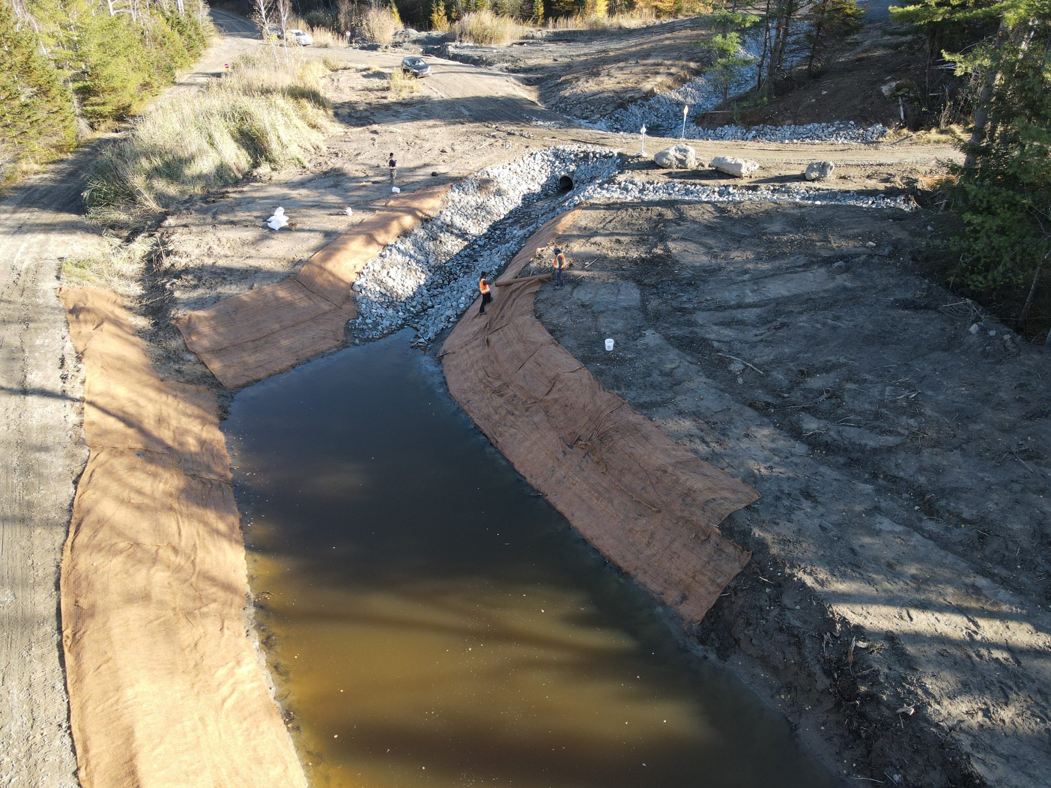 Un bassin de rétention des résidus amiantés à la mine Normandie ...